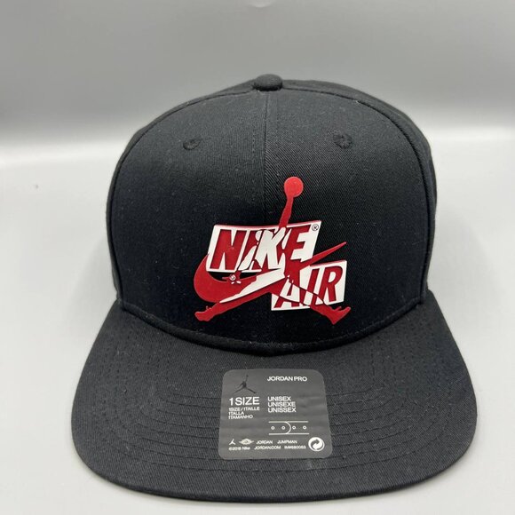 Jordan | Accessories | Air Jordan Pro Hat Men Black Jumpman Nike Snap ...